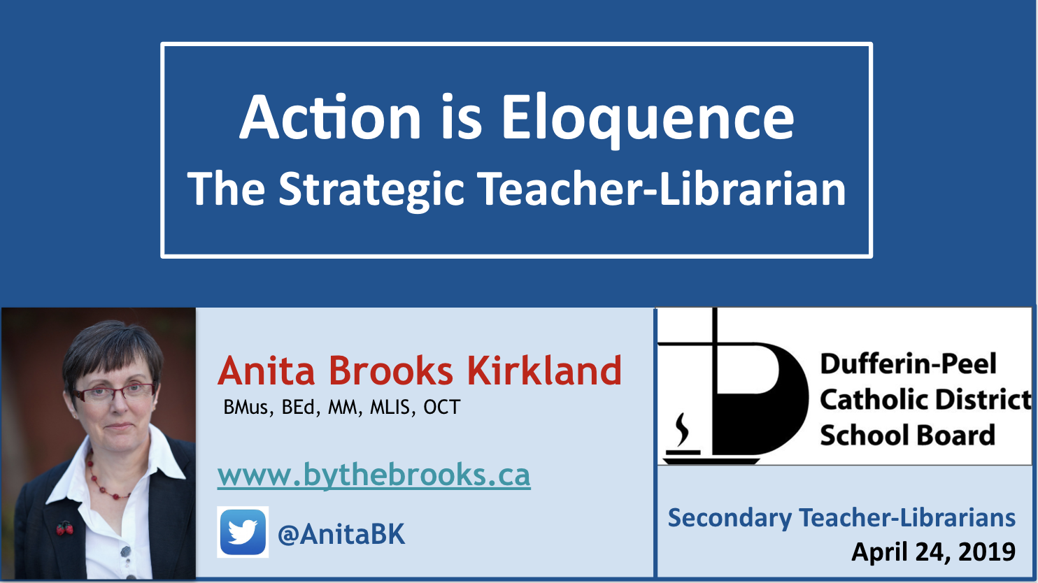 I’m Speaking at the DPCDSB | By the Brooks: Anita Brooks Kirkland